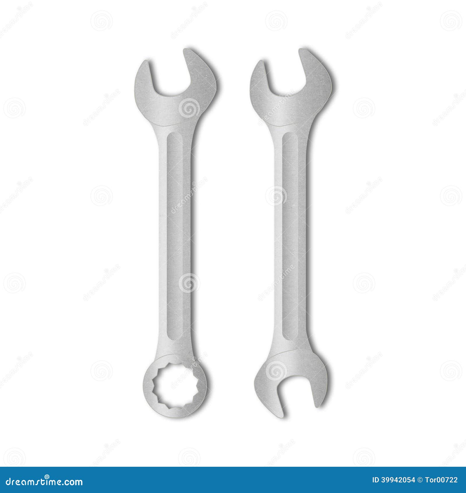 Paper Cut of Metal Wrench is Work Tools for Repair Stock Photo - Image ...