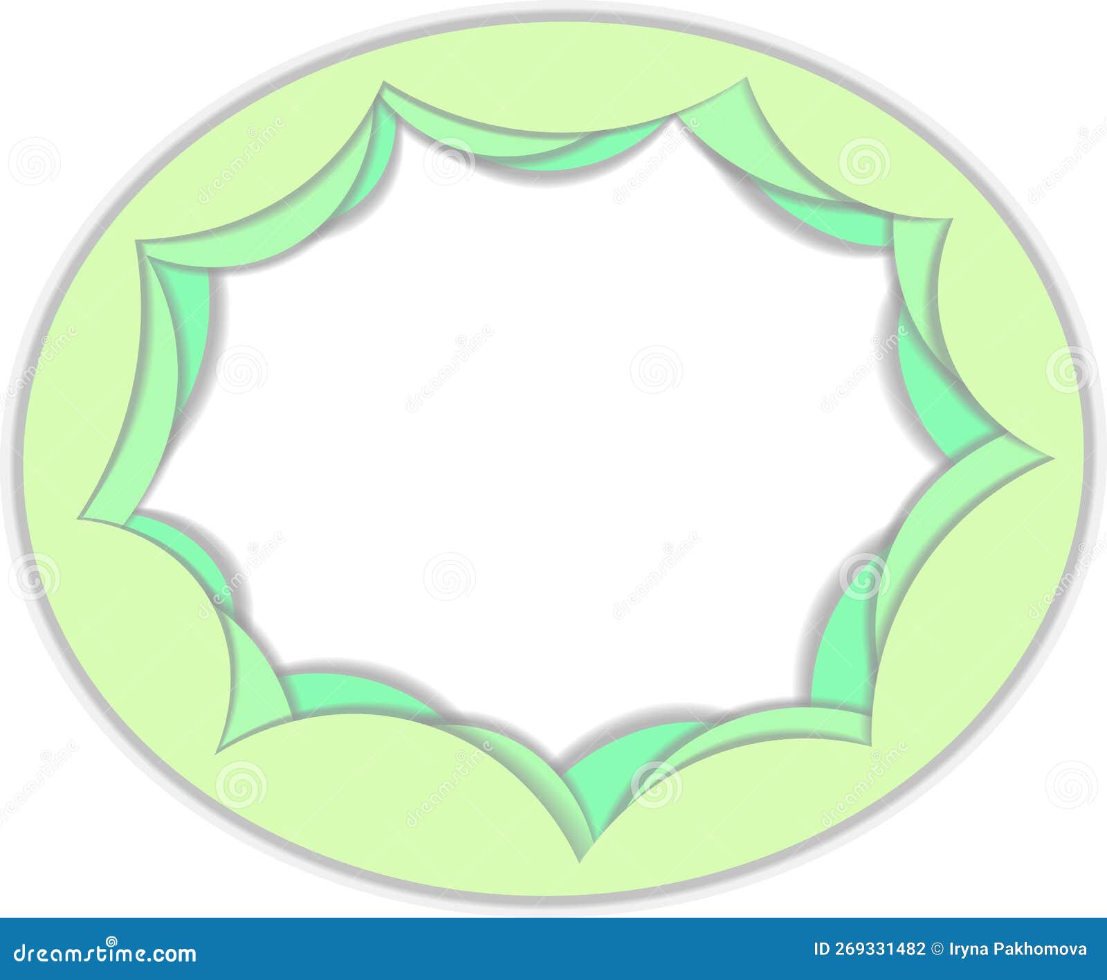 Paper Cut Mint Colored Frame with Multi Layers Stock Vector ...