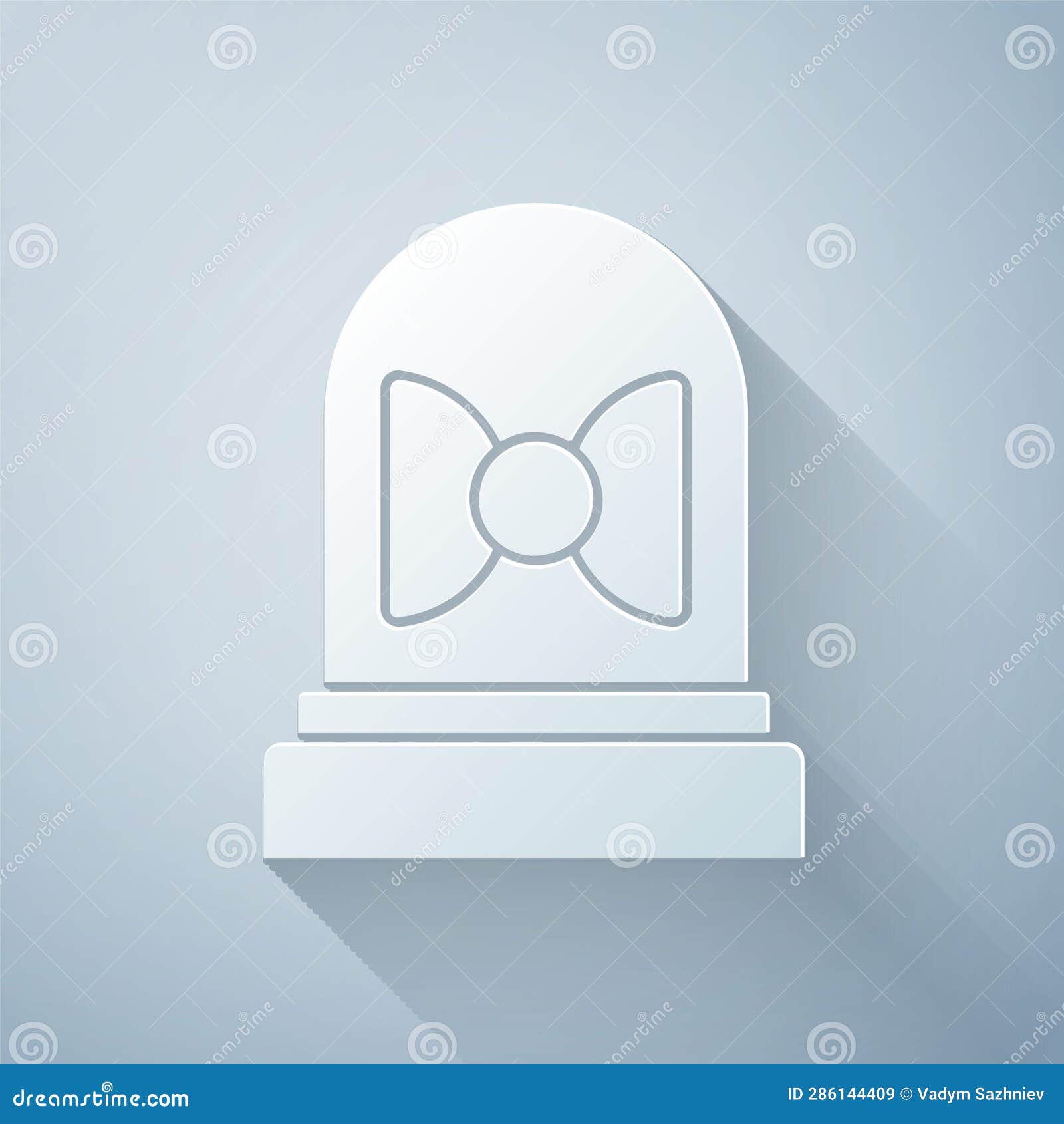 Paper Cut Motion Sensor Icon Isolated on Grey Background. Paper Art ...