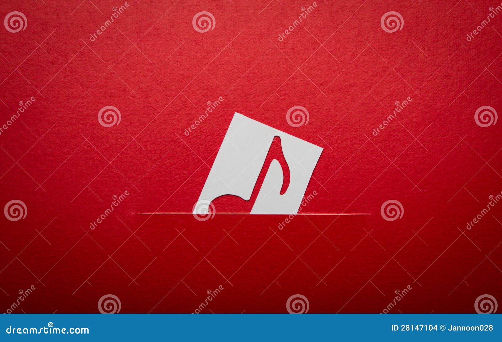 Paper Cut of Music Note with Copy Space Stock Photo - Image of audio ...