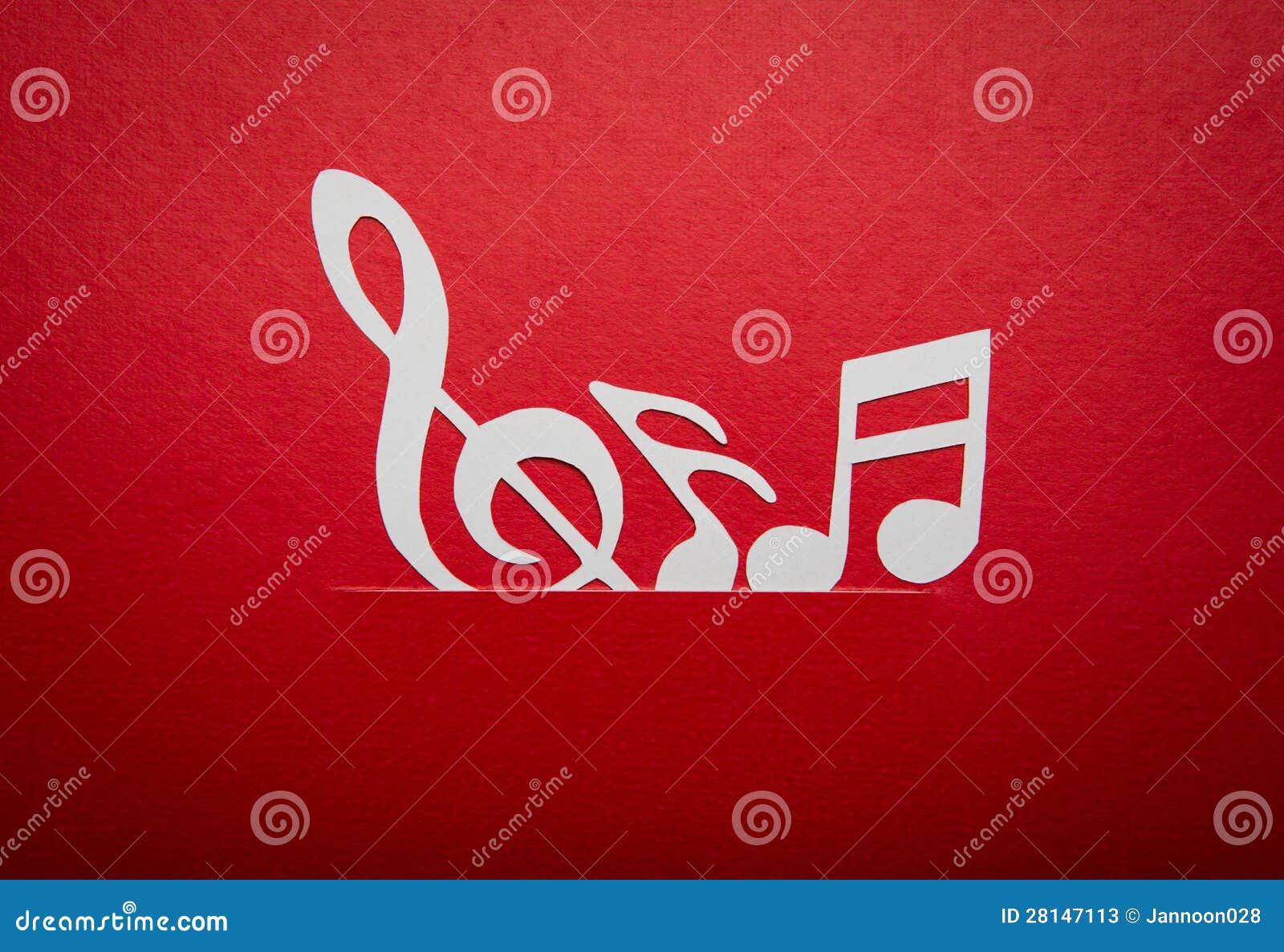 Paper Cut of Music Note with Copy Space Stock Image - Image of ...