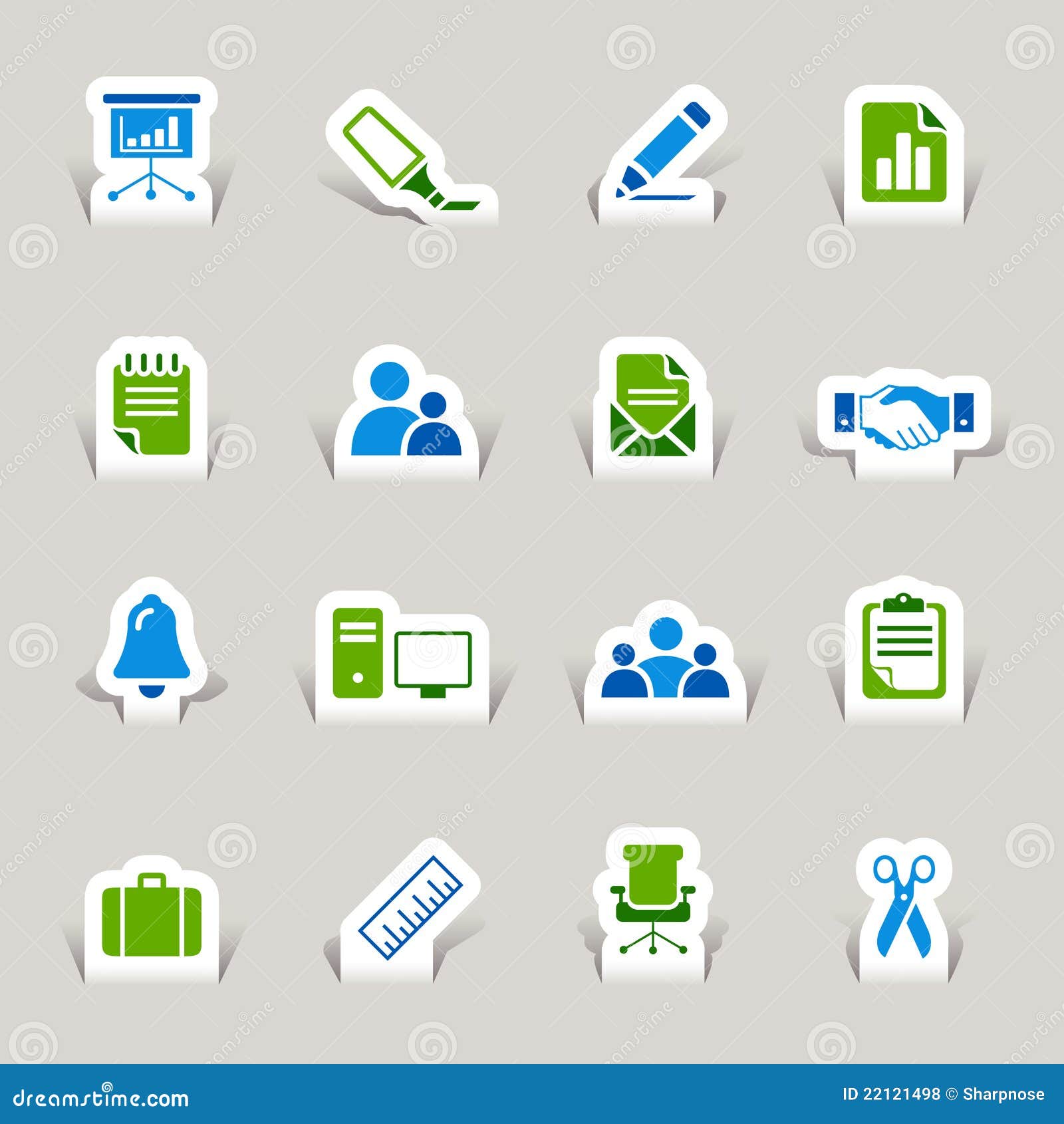 Business Cut Icons Office Paper Stock Illustrations – 620 Business Cut ...