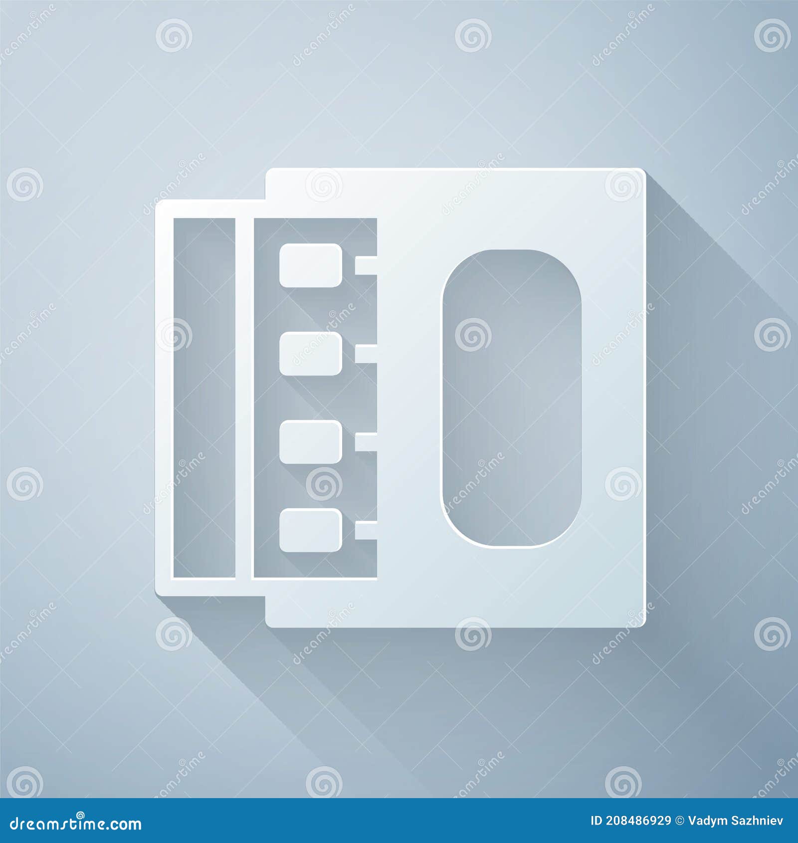 Paper Cut Open Matchbox and Matches Icon Isolated on Grey Background ...