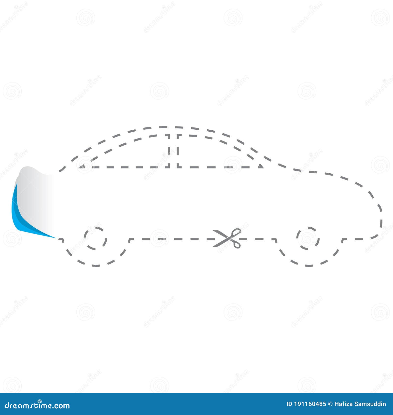 Paper Cut Out of Car. Vector Illustration Decorative Design Stock ...