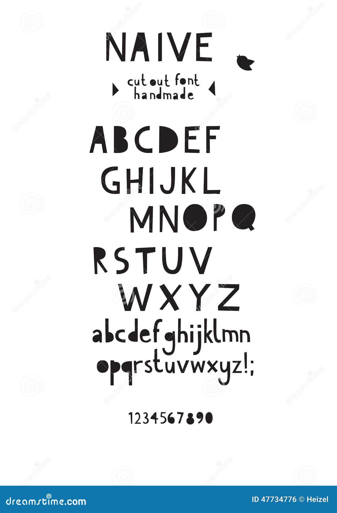 Paper cut out font stock vector. Illustration of text - 47734776