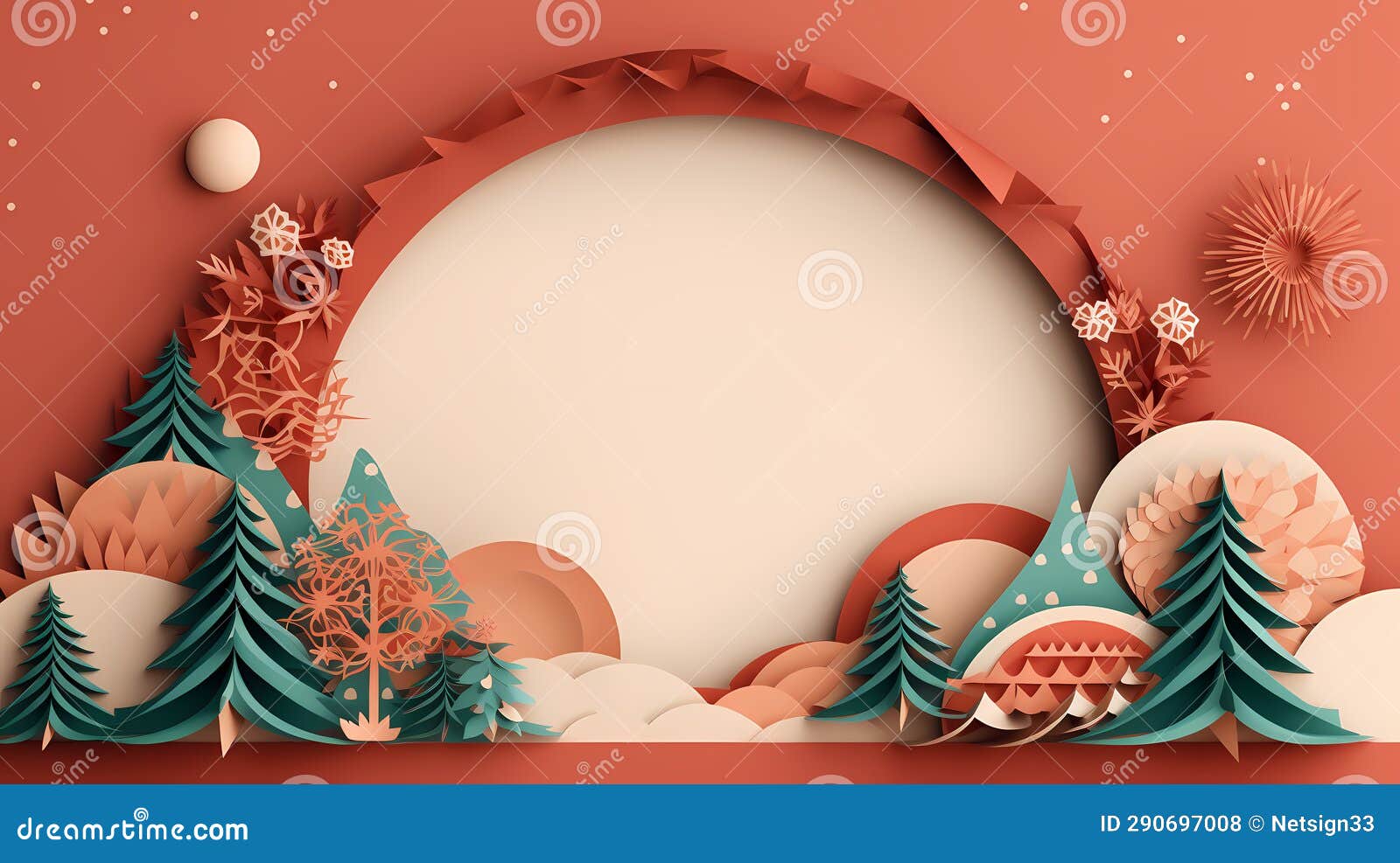 Paper Cut Out of a Frame stock illustration. Illustration of poster ...