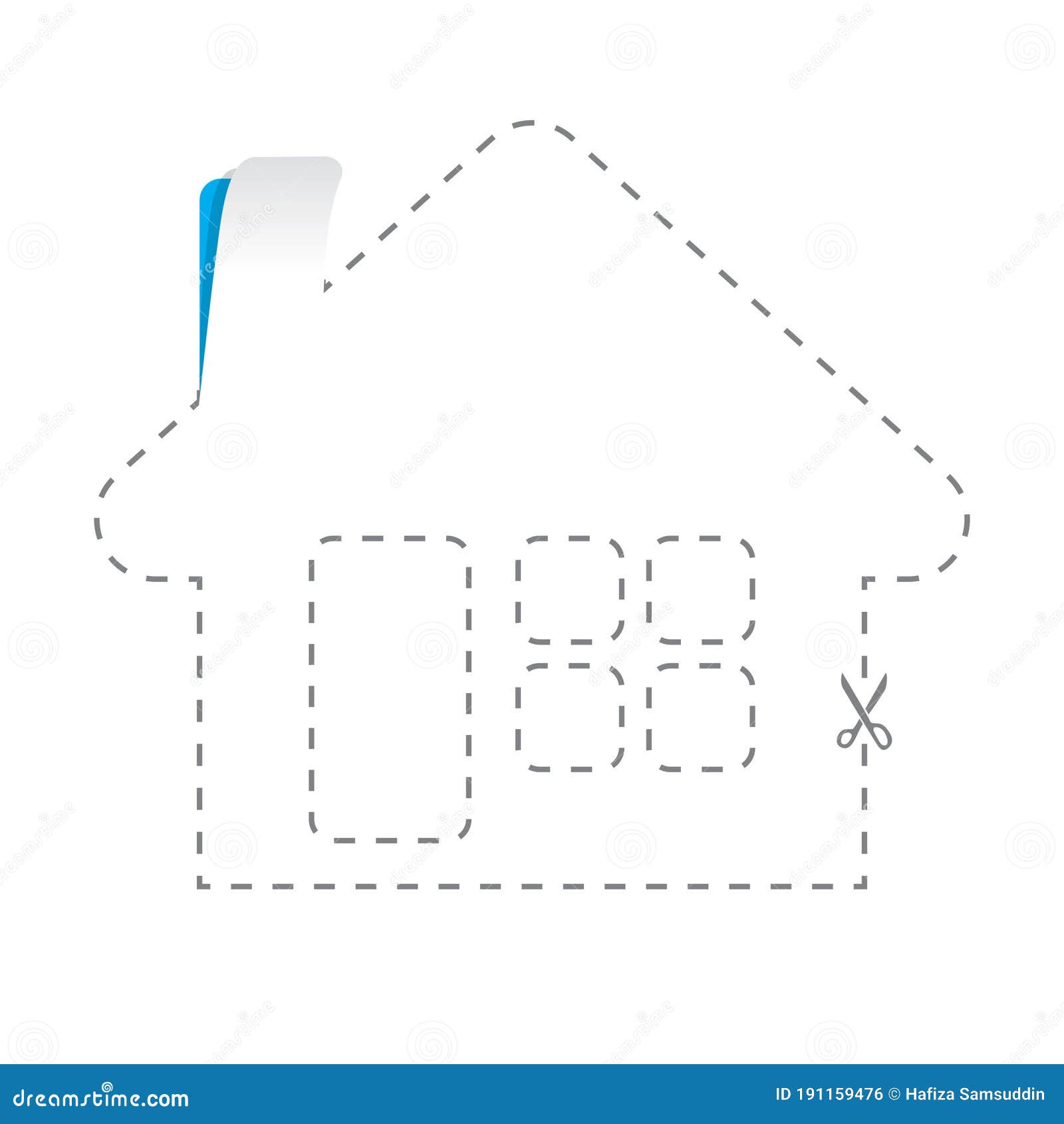 Paper Cut Out of Home. Vector Illustration Decorative Design Stock ...