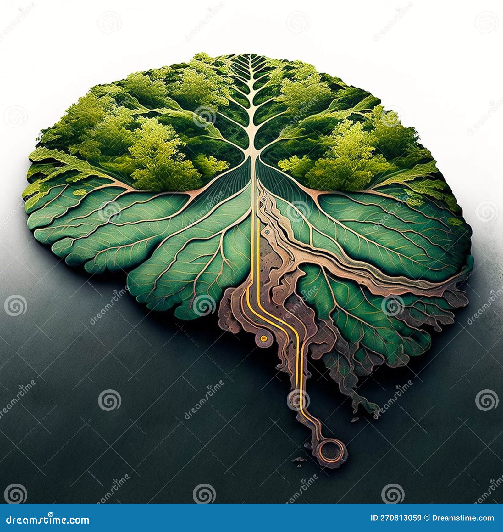 A Paper Cut Out of a Road with Trees on it Stock Illustration ...