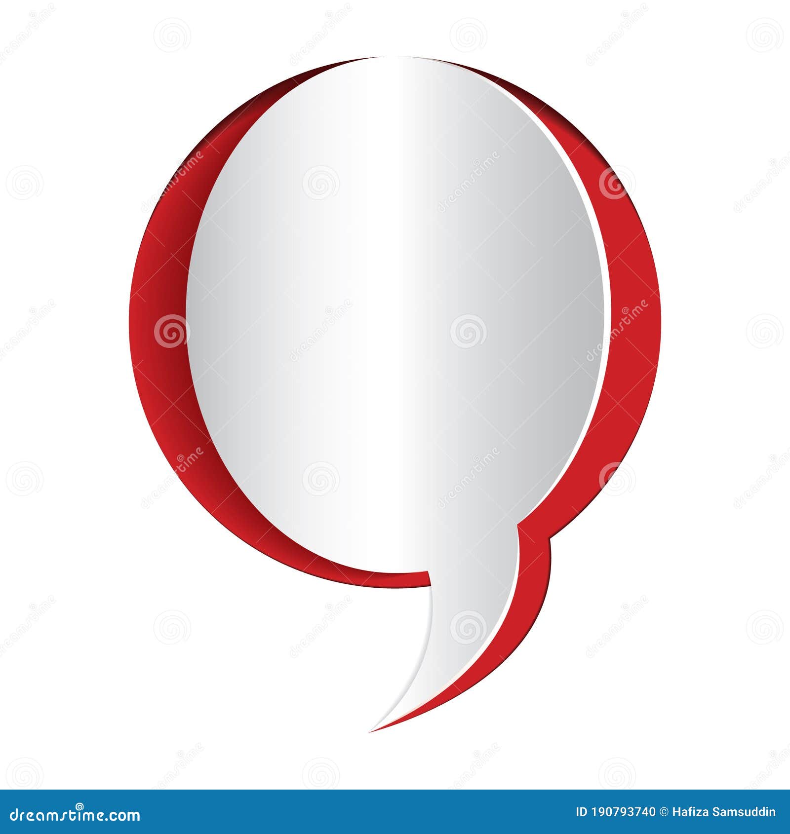Paper Cut Out of a Speech Bubble. Vector Illustration Decorative Design ...
