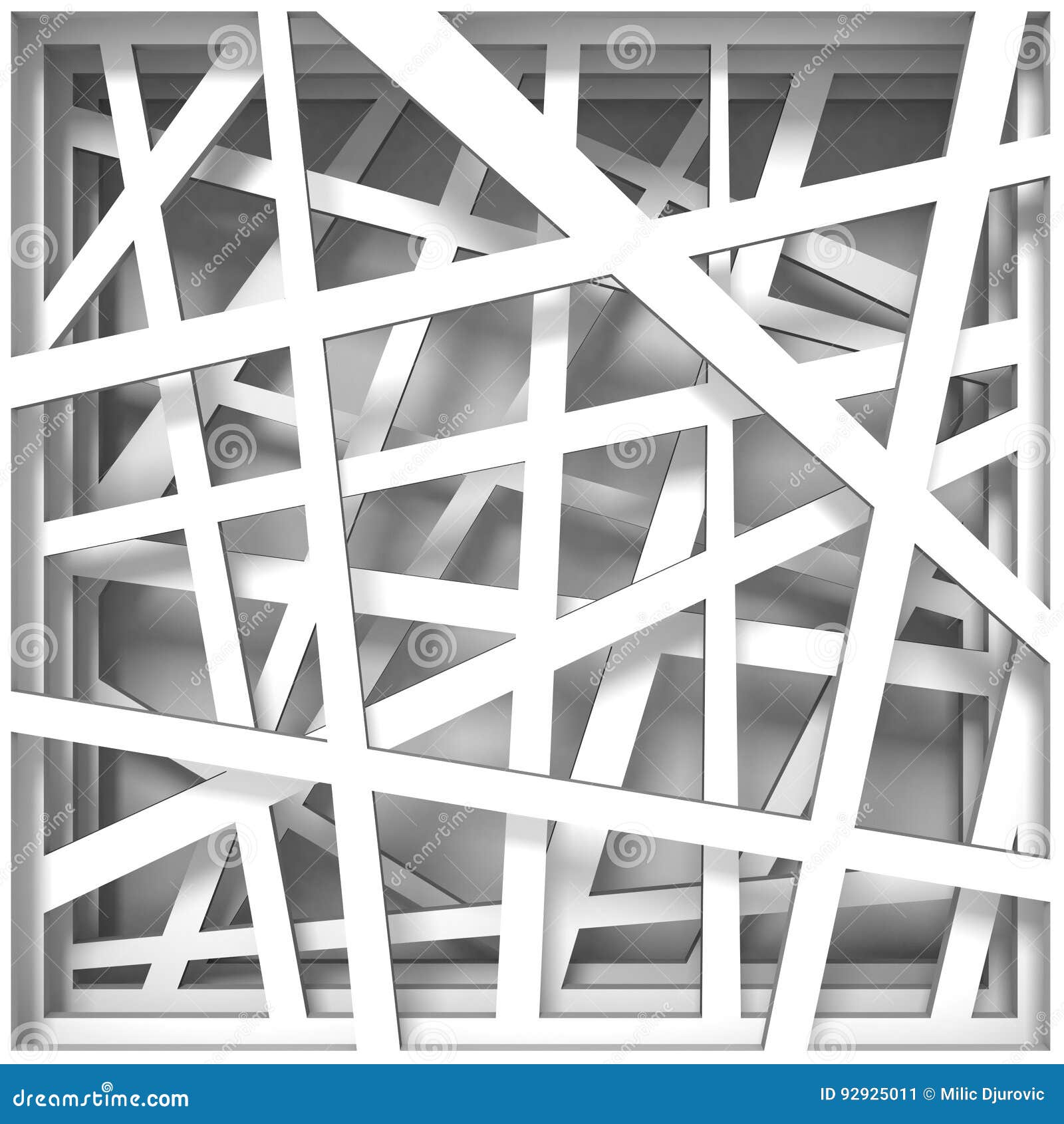 Paper cut out square 3D stock illustration. Illustration of random ...