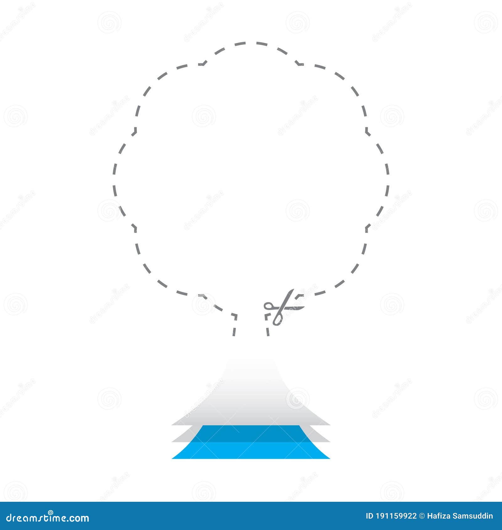 Paper Cut Out of Tree. Vector Illustration Decorative Design Stock ...