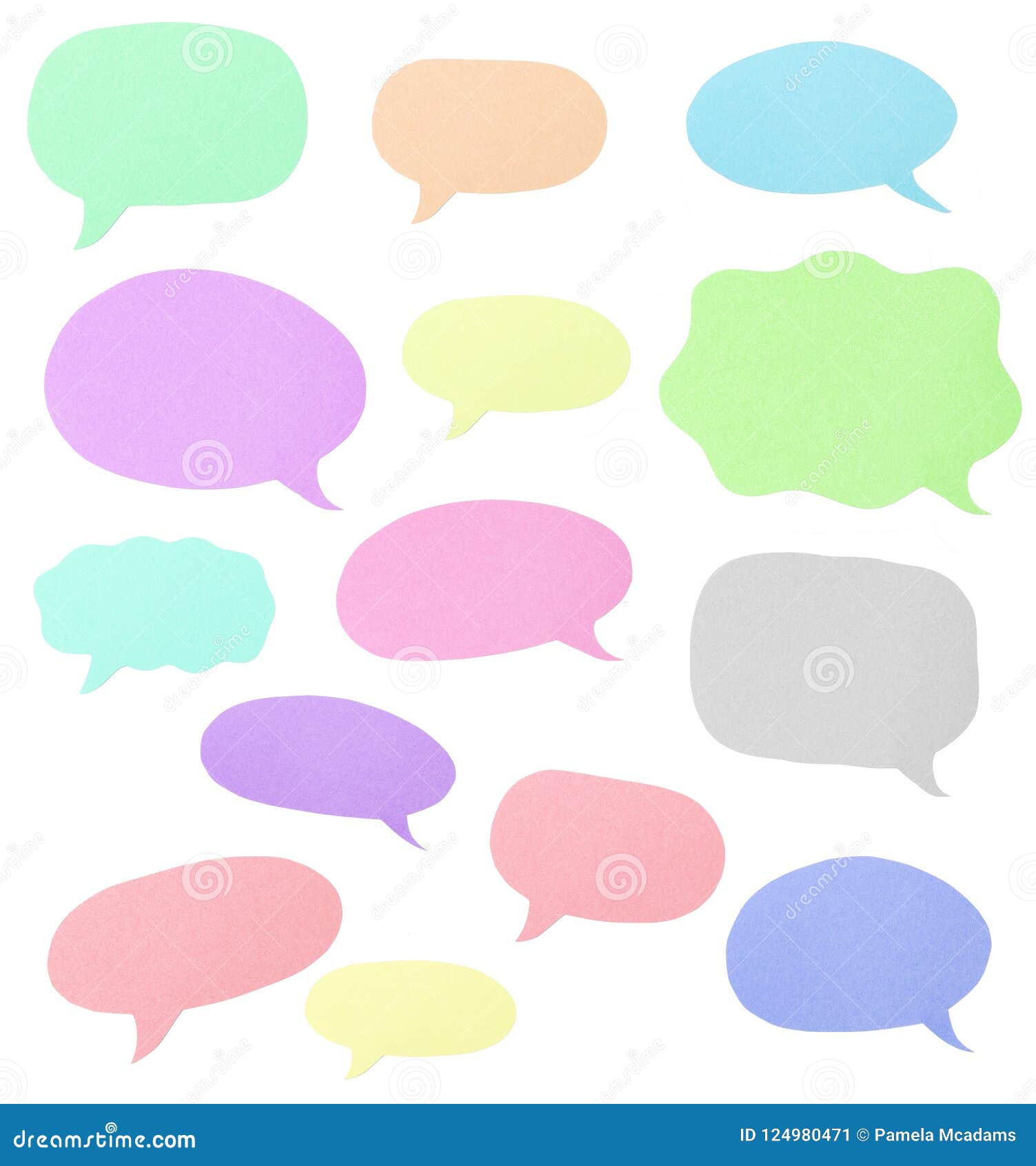 Paper Cut Outs of Speech Bubbles Stock Image - Image of colorful, outs ...