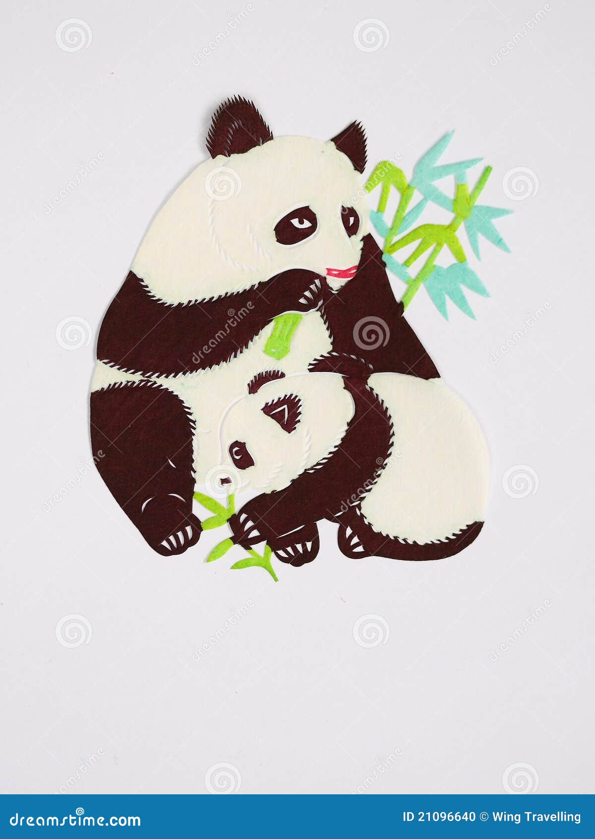 Paper-cut of panda stock photo. Image of asia, east, artistic - 21096640