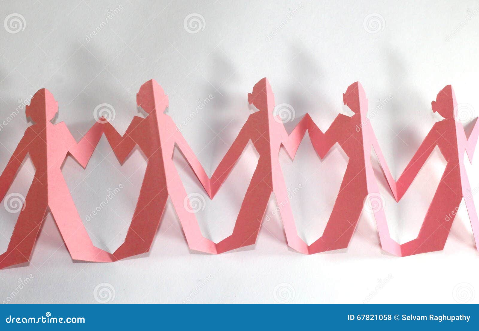 Paper cut people stock photo. Image of connected, copy - 67821058