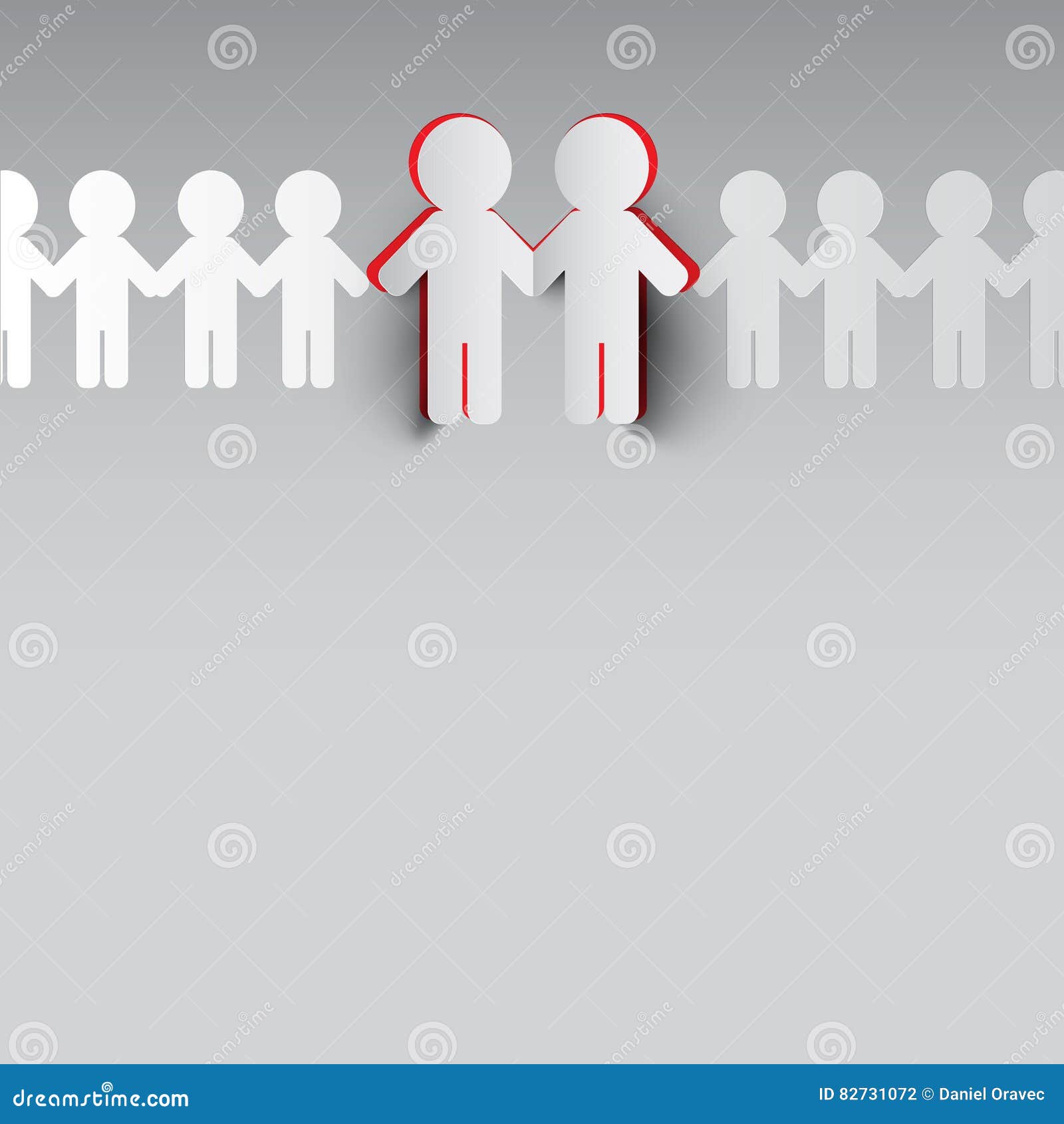 Paper Cut People. stock illustration. Illustration of connected - 82731072