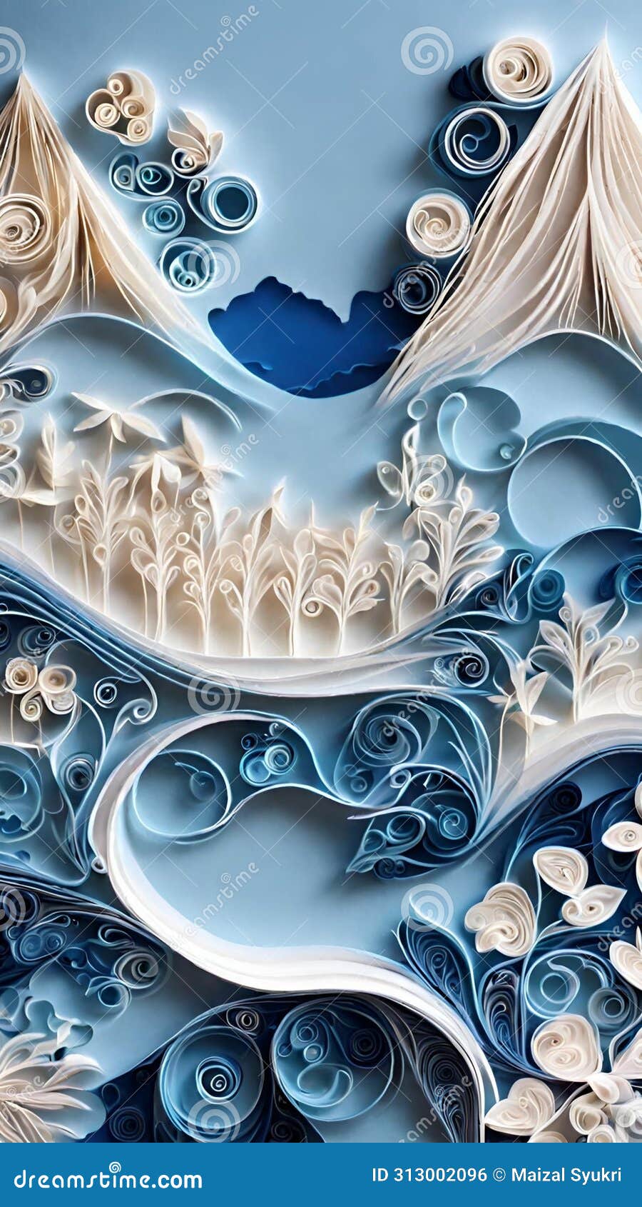 Natural Landscape with Lakes, Trees and Mountains in the Background ...