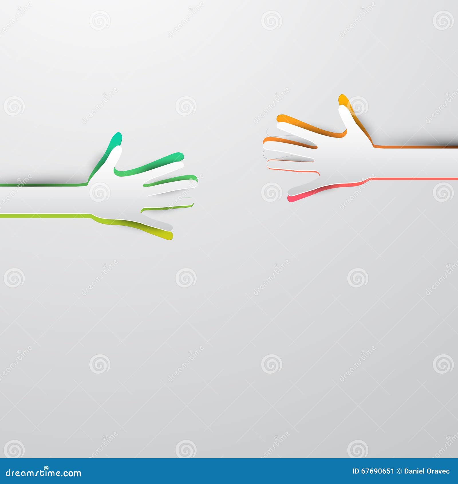 Two Reaching Hands Vector Icon | CartoonDealer.com #91637743