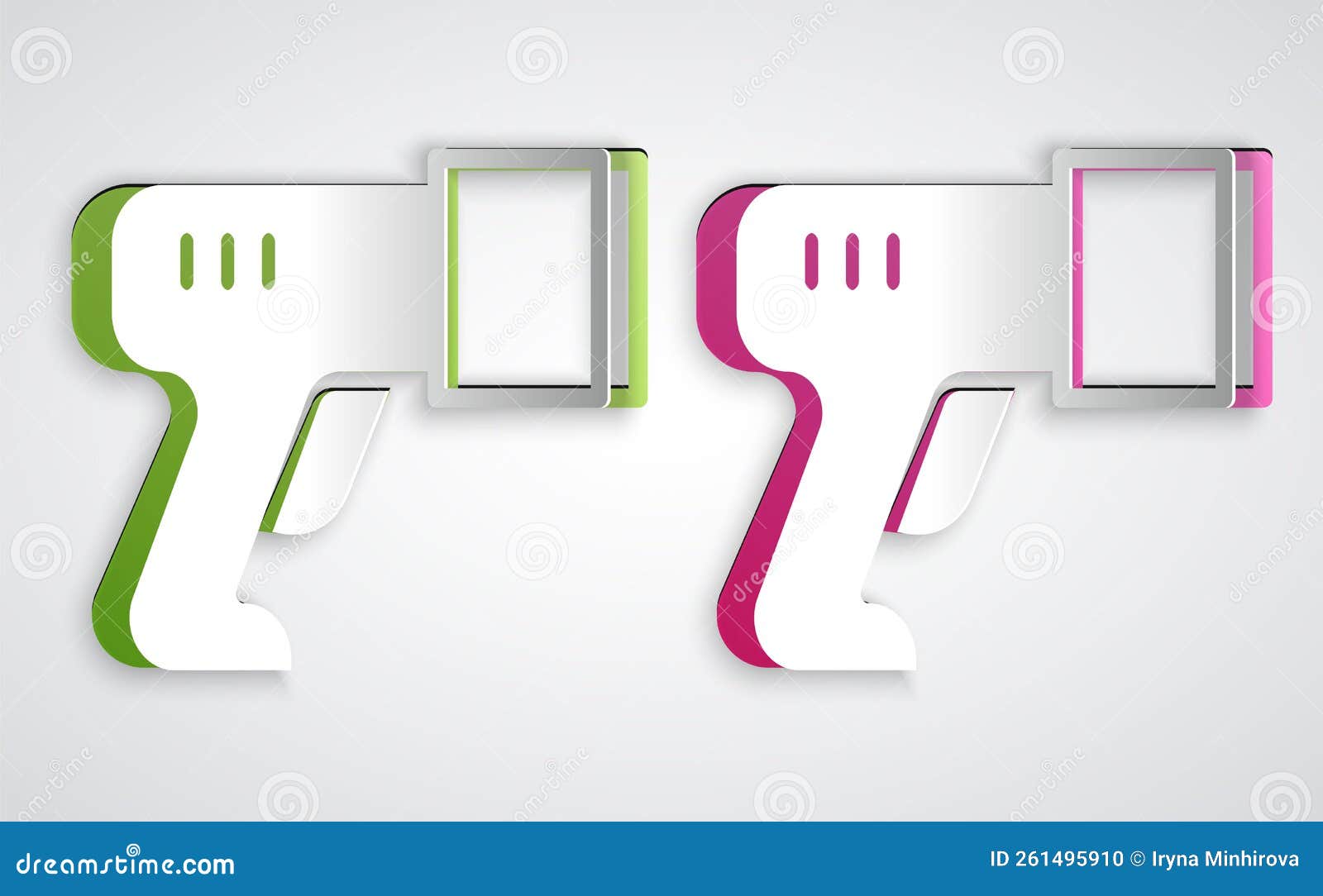 Paper Cut Scanner Scanning Bar Code Icon Isolated on Grey Background ...