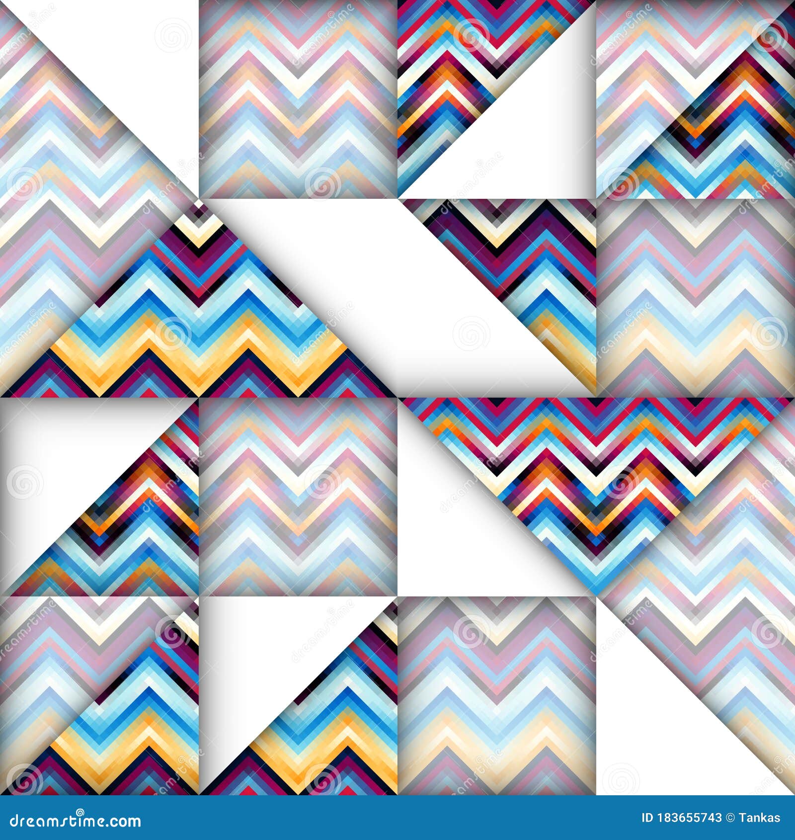 Paper Cut Shapes Design. Seamless Vector Pattern. Stock Vector ...