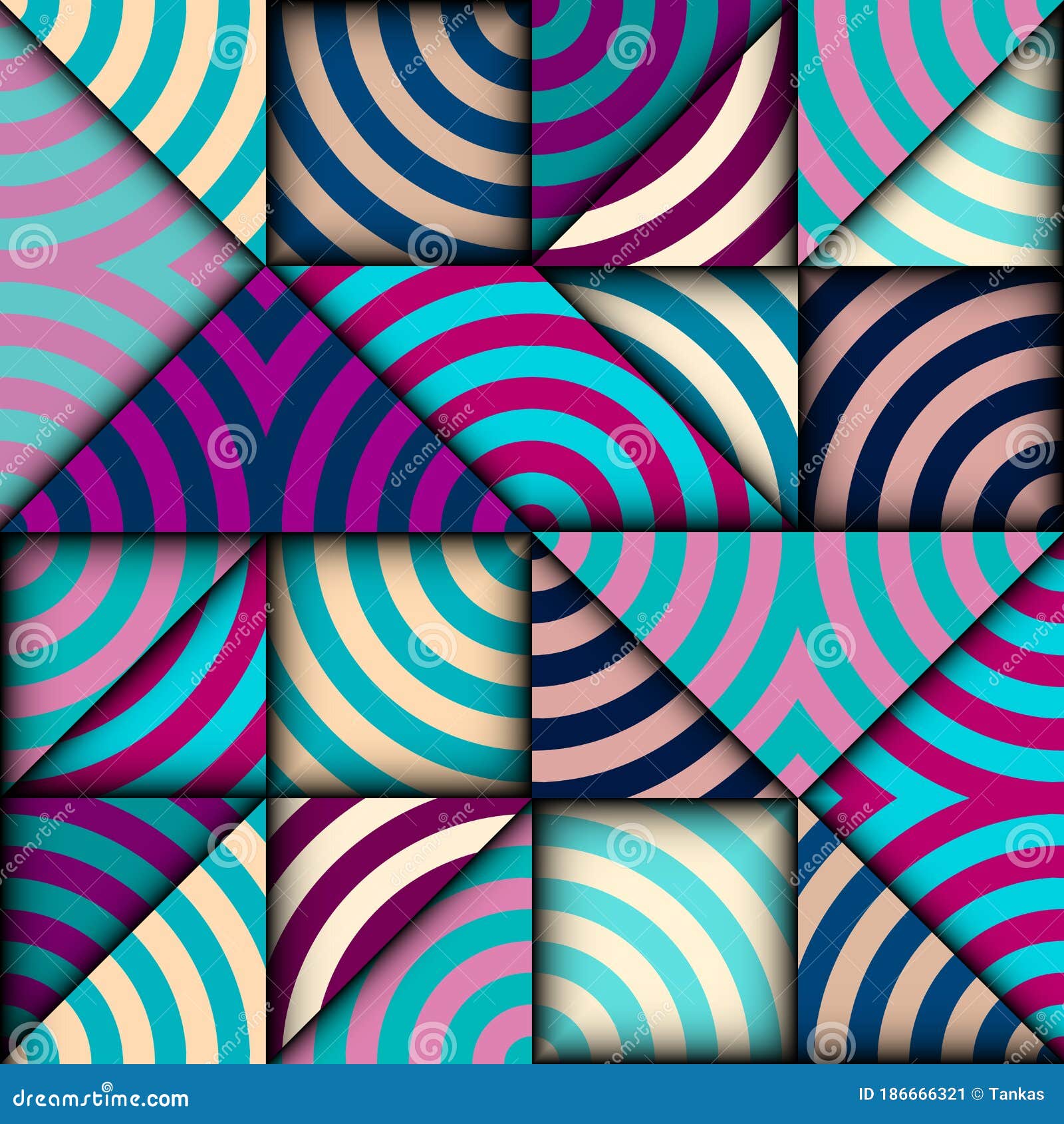 Paper Cut Shapes Design. Seamless Vector Pattern. Stock Vector ...