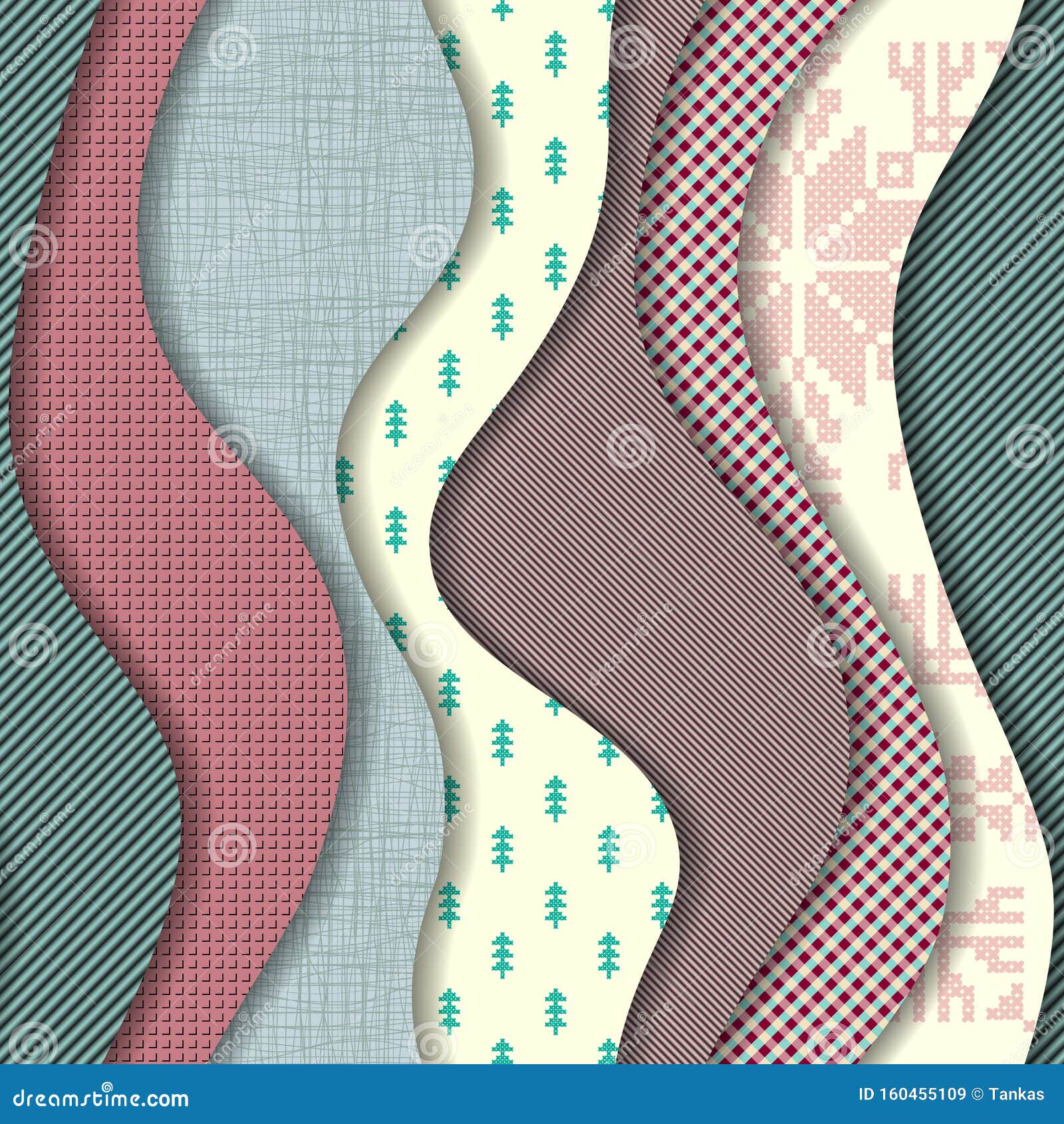 Paper Cut Shapes Design. Seamless Vector Pattern Stock Vector ...