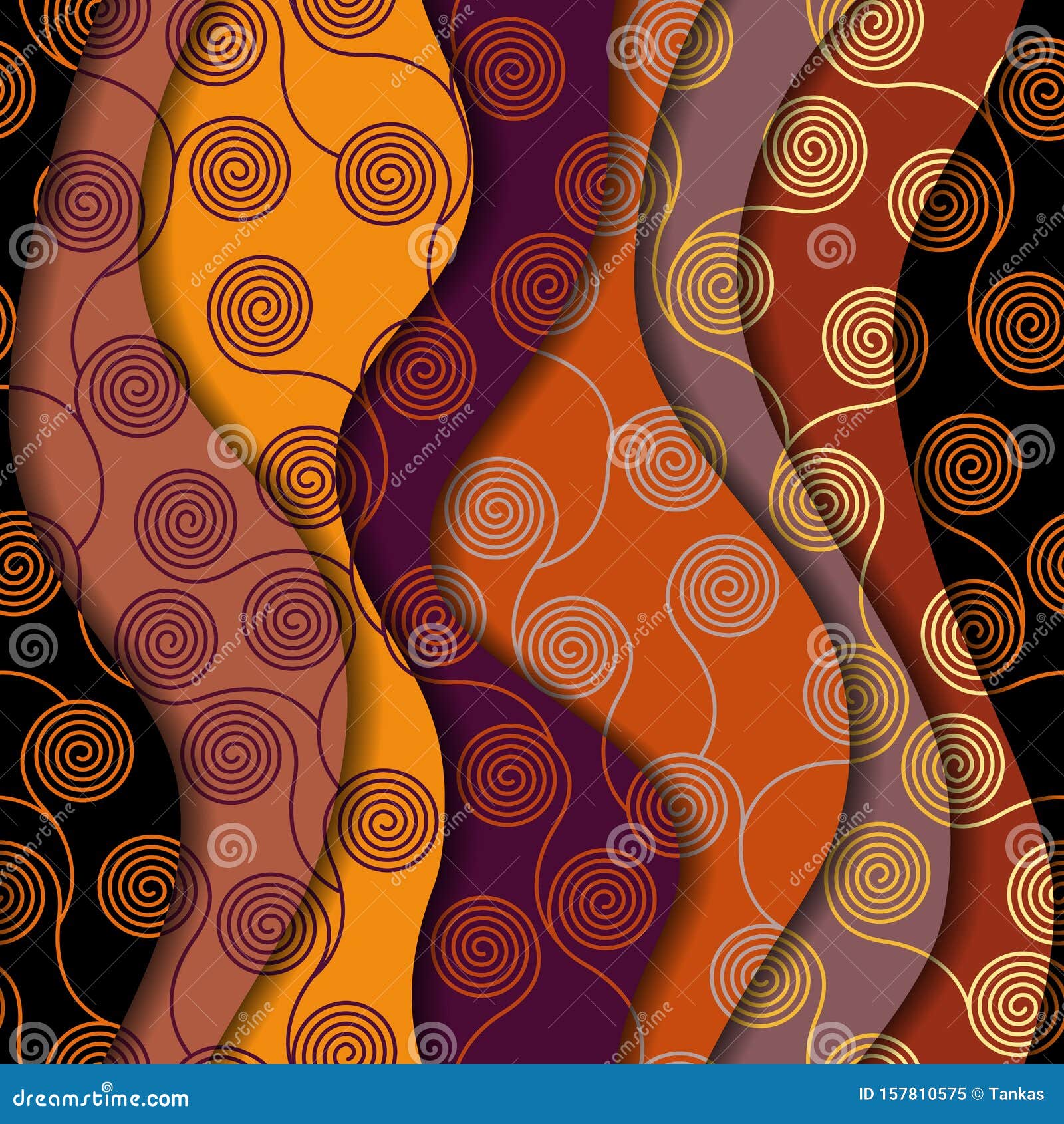 Paper Cut Shapes Design. Seamless Vector Pattern Stock Vector ...