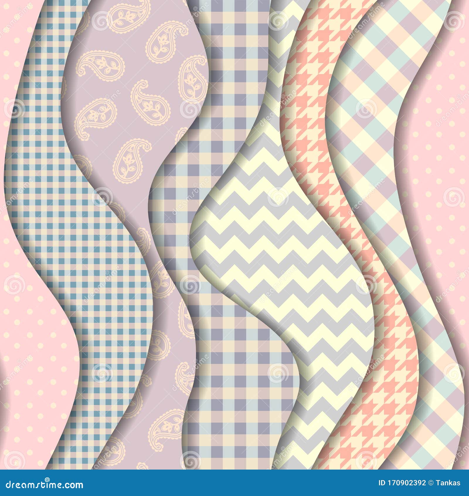 Paper Cut Shapes Design. Seamless Vector Pattern Stock Vector ...