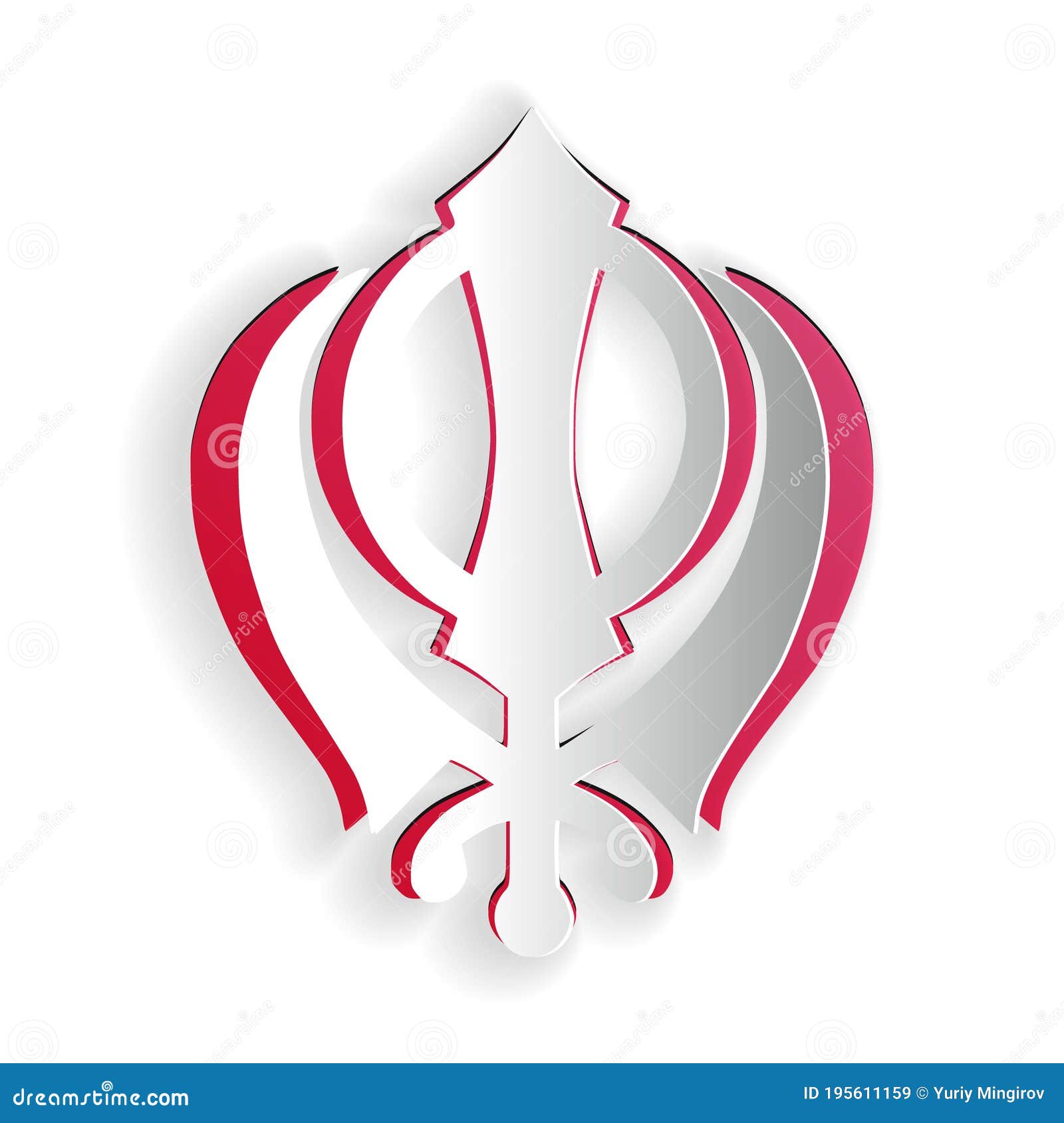 Sikhism Religion Khanda Symbol Icon Isolated On White Background ... Sikhism Religion Khanda Symbol Icon Isolated On White Background ...