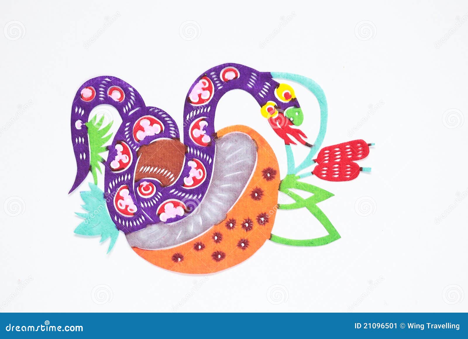 Paper-cut of snake stock image. Image of handmade, lucky - 21096501