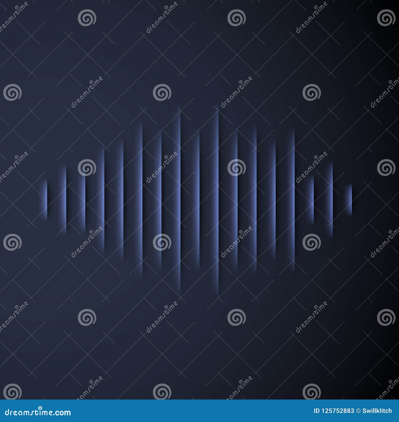 Paper Sound Waveform With Shadow Vector Illustration | CartoonDealer ...
