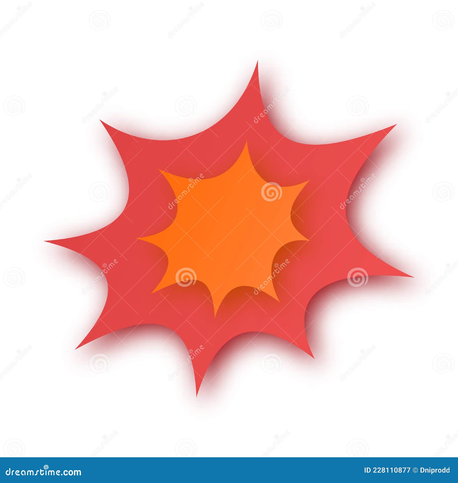 Paper Cut Speech Bubble with Explosion Stock Vector - Illustration of ...