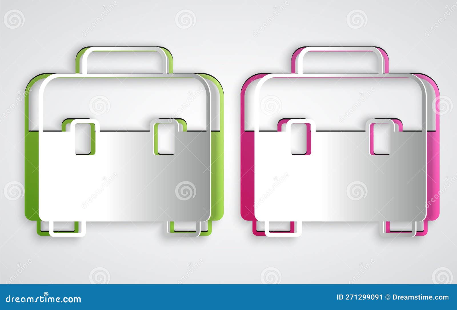 Paper Cut Toolbox Icon Isolated on Grey Background. Tool Box Sign ...