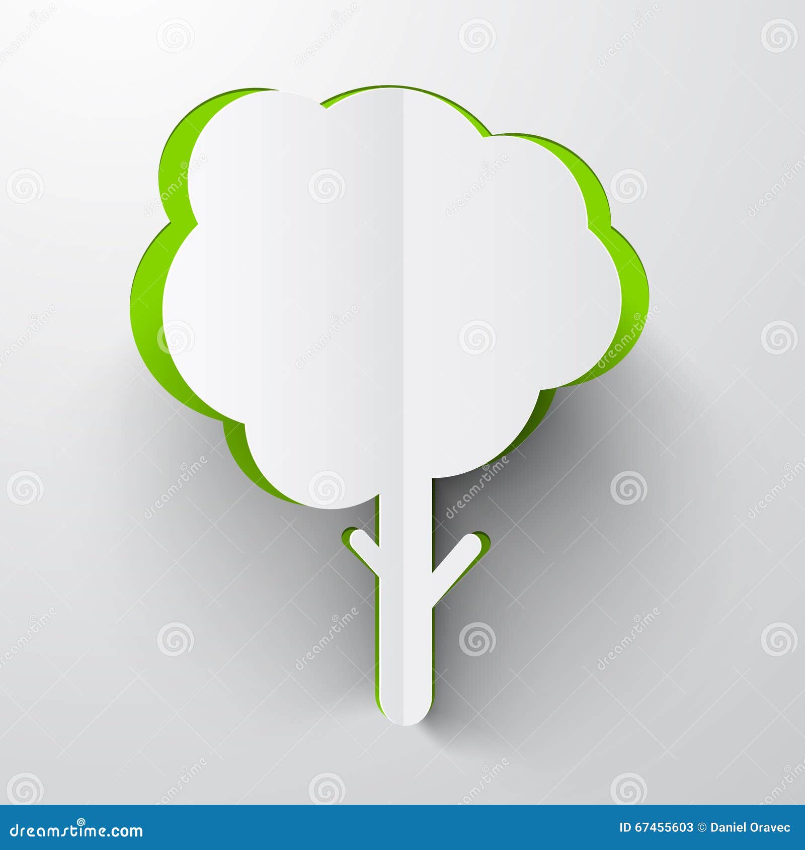 Paper Cut Tree Illustration Stock Vector - Illustration of graphic ...