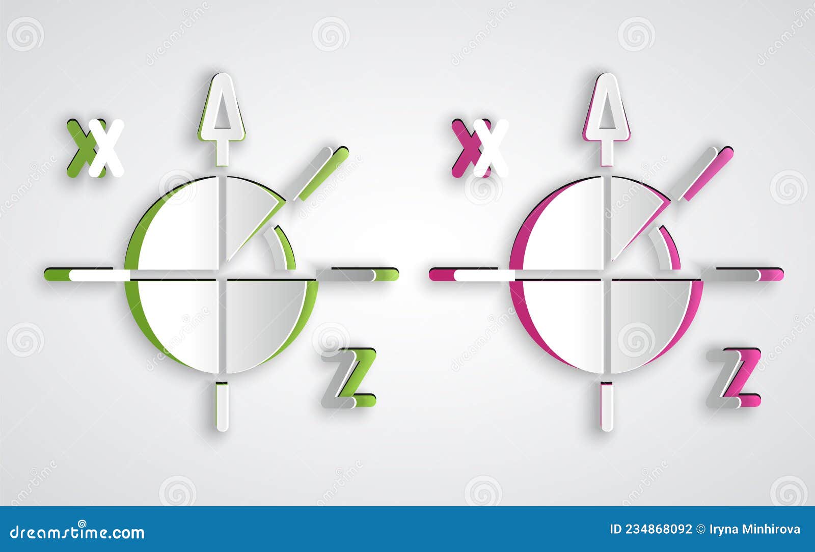 Trigonometric Circle Divided Into Four Quadrants.Versatile Trigonometry ...