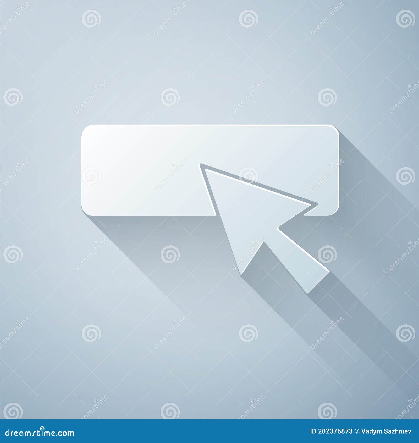 Paper Cut UI or UX Design Icon Isolated on Grey Background. Paper Art ...