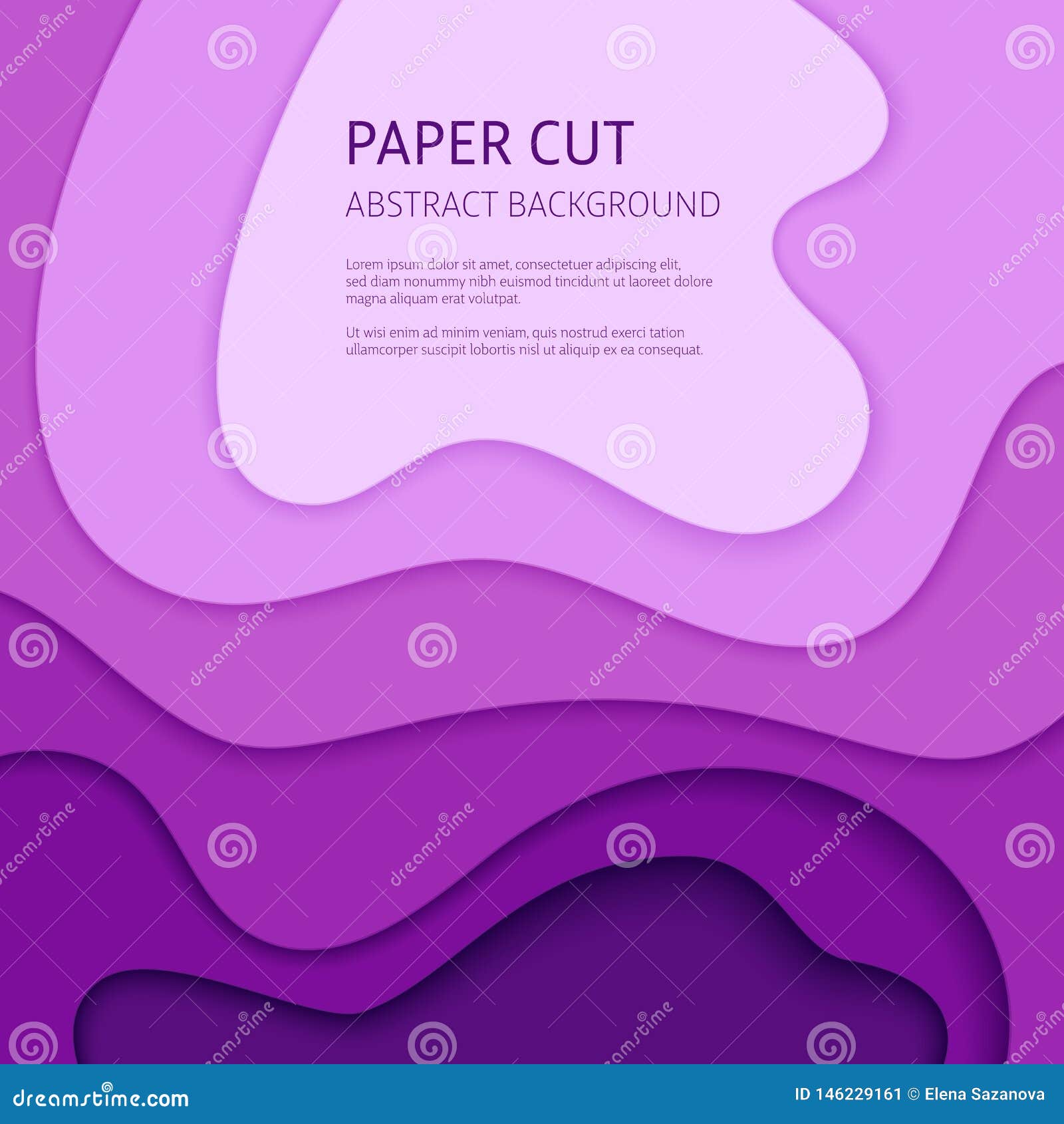 Paper Cut Vector Abstract Background Stock Vector - Illustration of ...