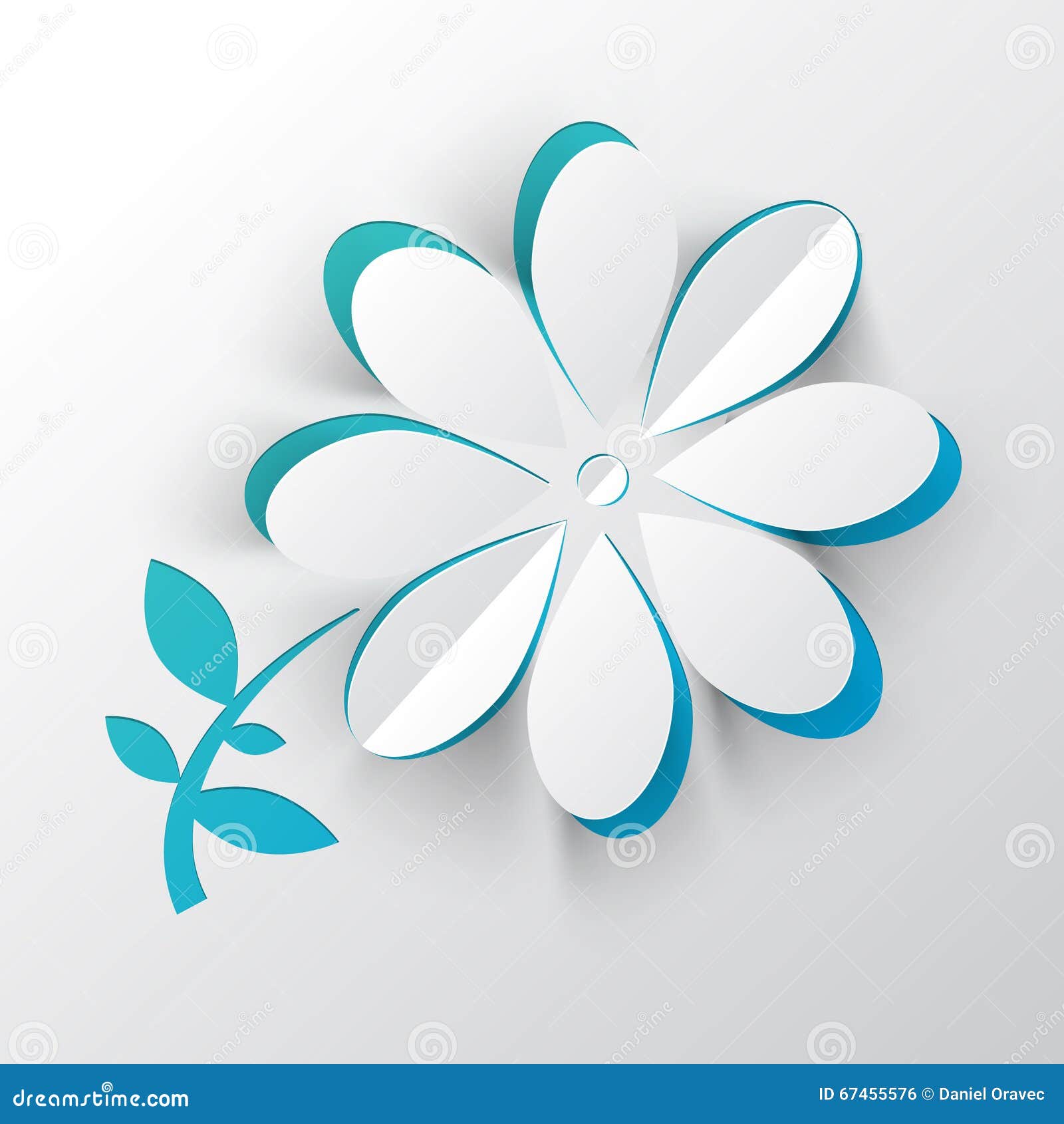 Paper Cut Vector Flower stock vector. Illustration of shape - 67455576