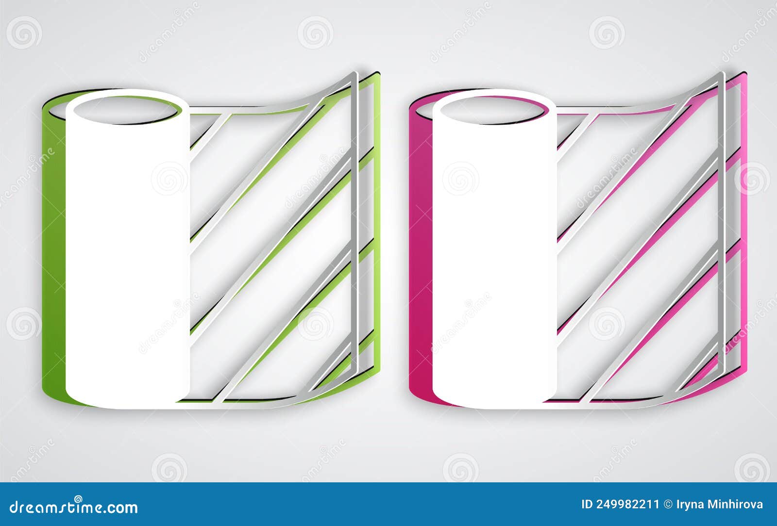 Paper Cut Wallpaper Icon Isolated on Grey Background. Paper Art Style ...