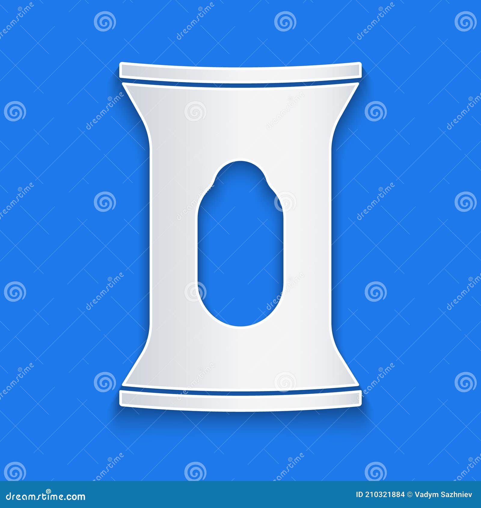 Paper Cut Wet Wipe Pack Icon Isolated on Blue Background. Paper Art ...
