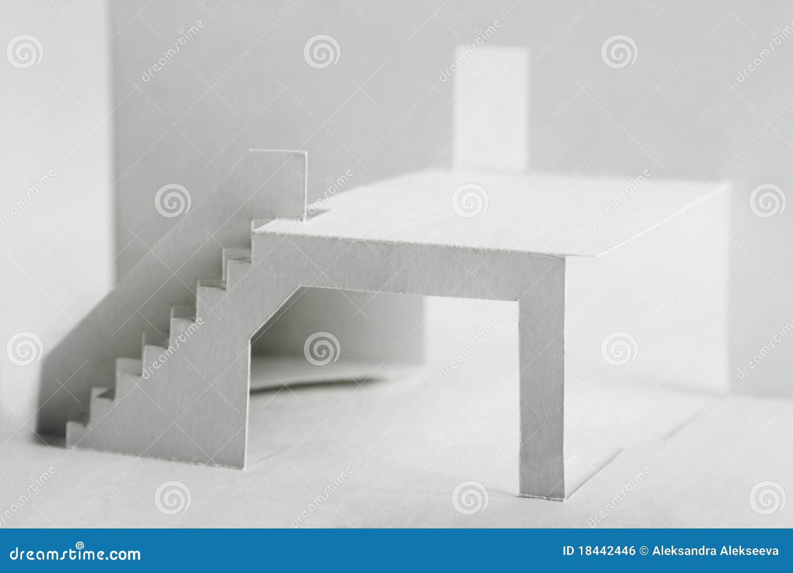 Paper Cutout Elements of Building Stock Photo - Image of background ...