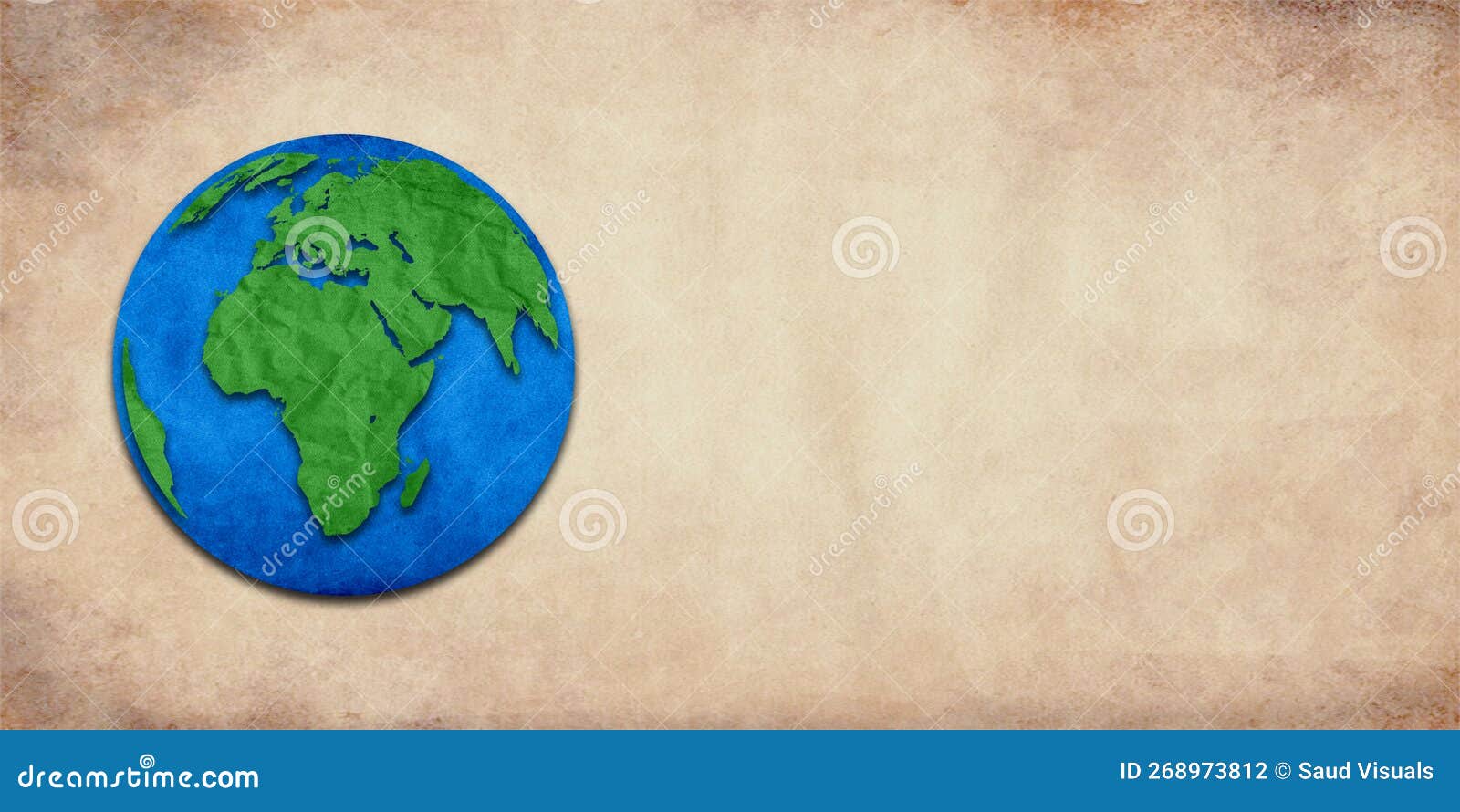 Paper Cutout of Globe. Creative Concept of the World Map Created by Old ...