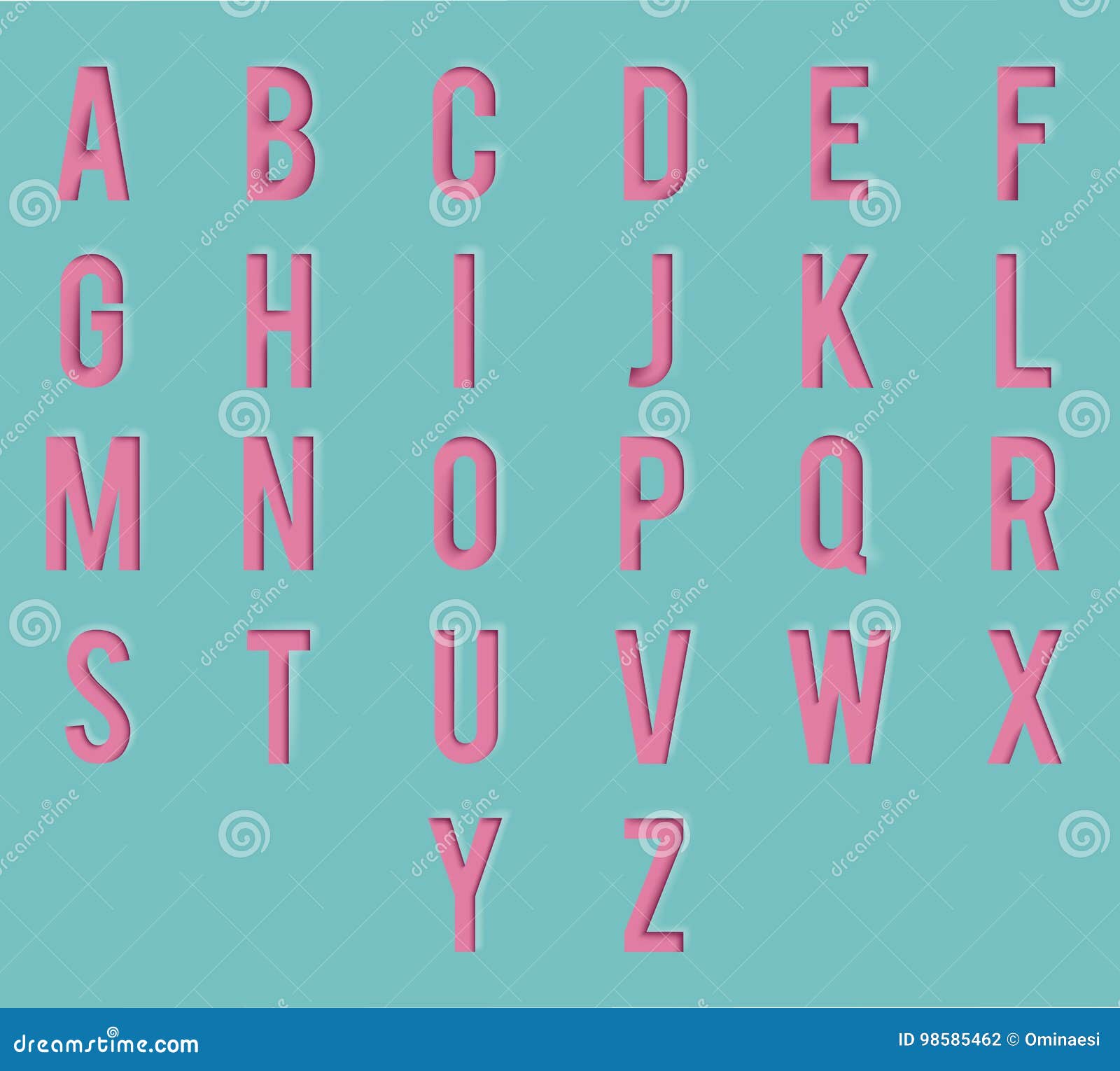 Paper Cutout Letters Realistic 3d Template Design Mock Up Vector ...