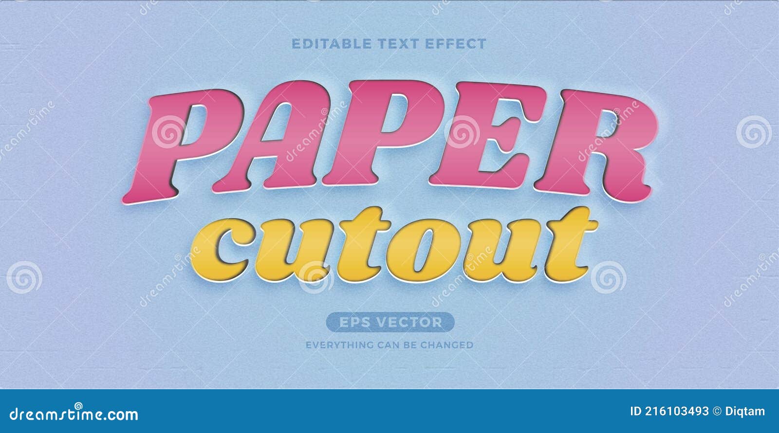 Paper Cutout text effect stock vector. Illustration of note - 216103493