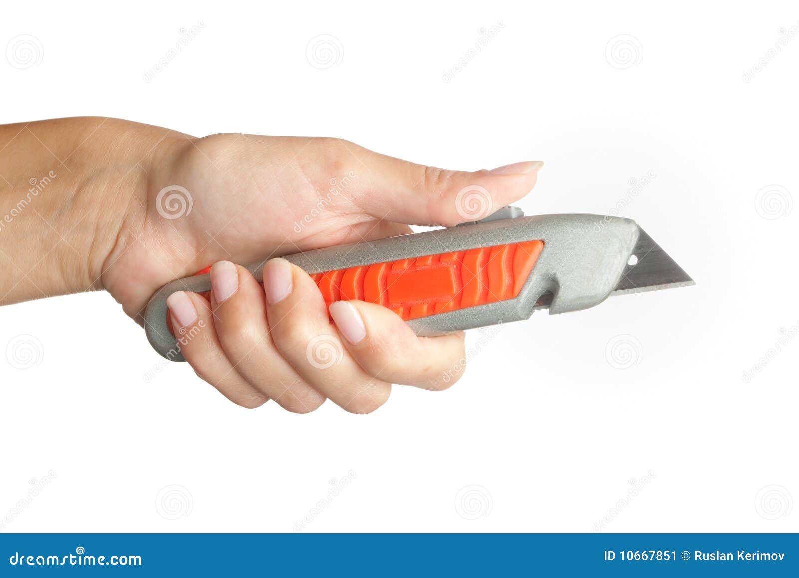 Paper cutter in hand stock image. Image of isolated, equipment - 10667851