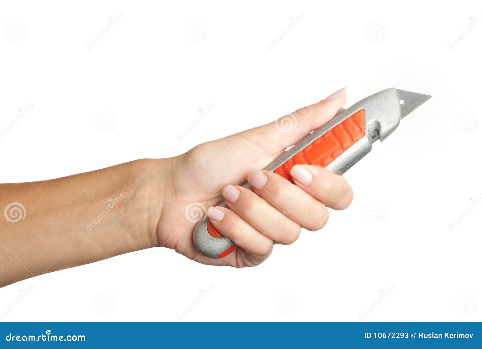 Paper cutter in hand stock image. Image of slicing, metal - 10672293
