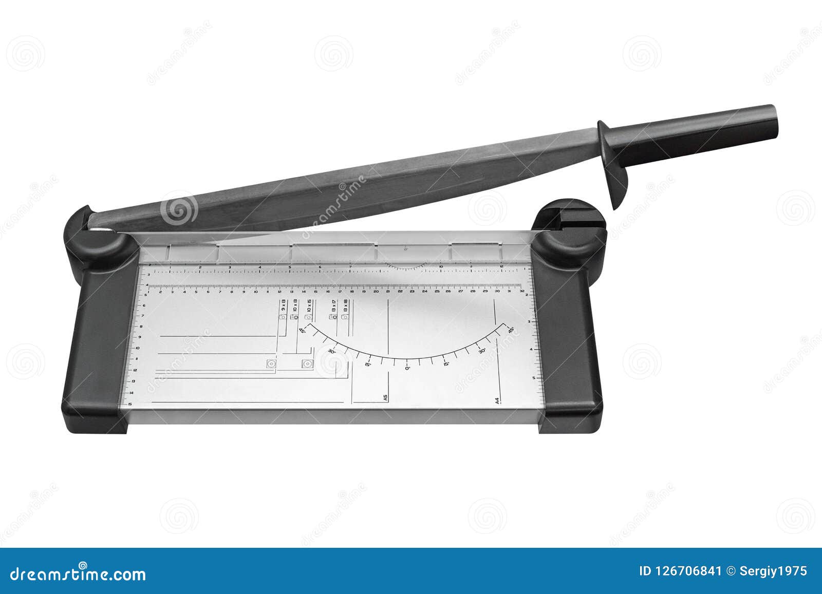 Paper Cutter Isolated on White Background Stock Image - Image of retro ...