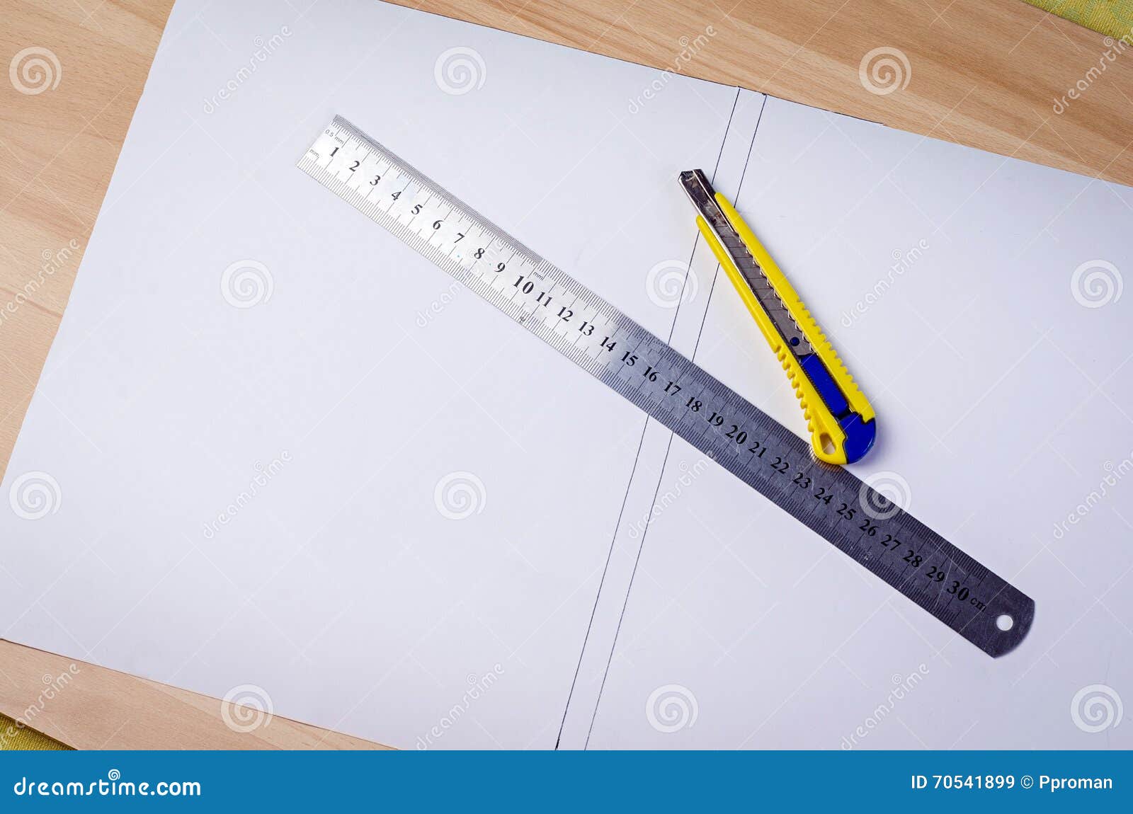 Paper cutter ruler stock image. Image of inches, graphic - 70541899