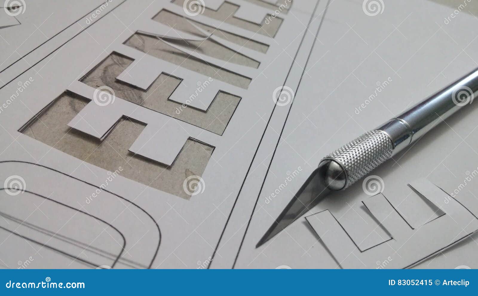 Paper Cutting stock image. Image of letters, craft, guides - 83052415