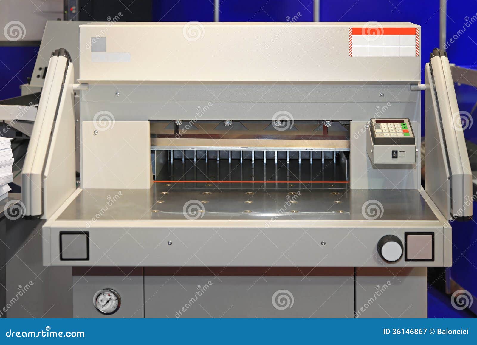 Paper cutting machine stock image. Image of electronic - 36146867
