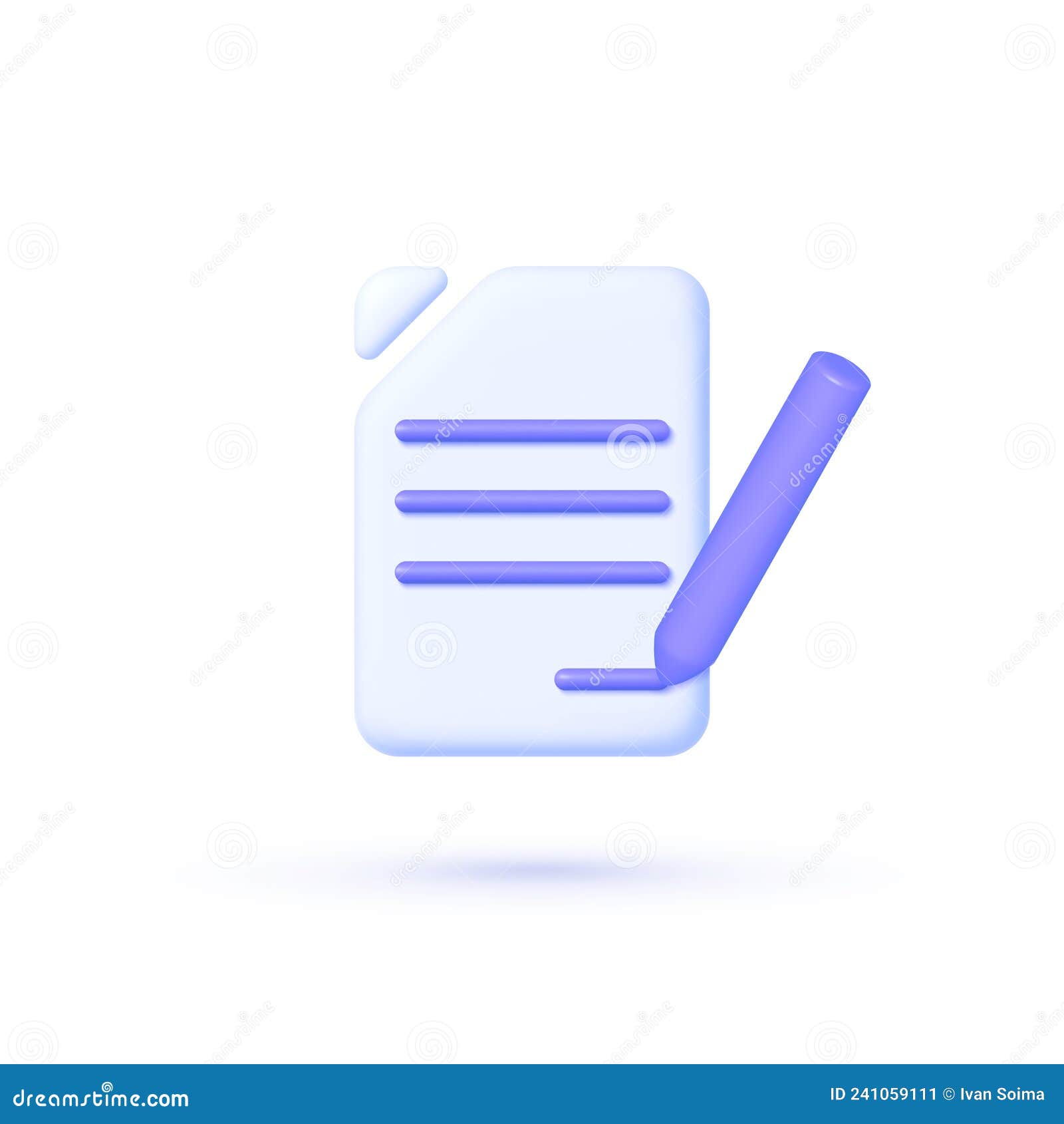 Paper 3d in 3d Style. Document Icon Concept. Business Vector Icon. 3d ...